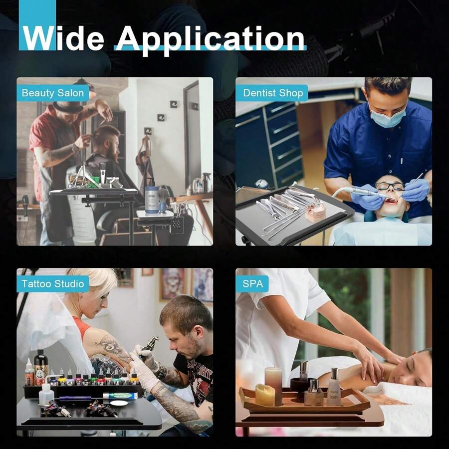 SHZICMY Tattoo Workstation, Adjustable Height Portable Mobile Tattoo ...