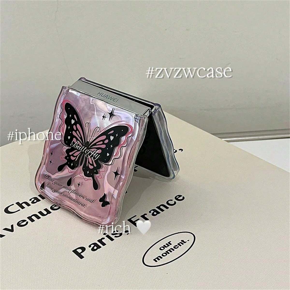 Gradient Laser Dark Purple Butterfly Smartphone Case For Pocket2 ...