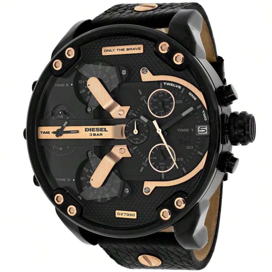 Diesel Diesel Men's DZ7350 Mr. Daddy 2.0 Chronograph 4 Time Zones Black ...