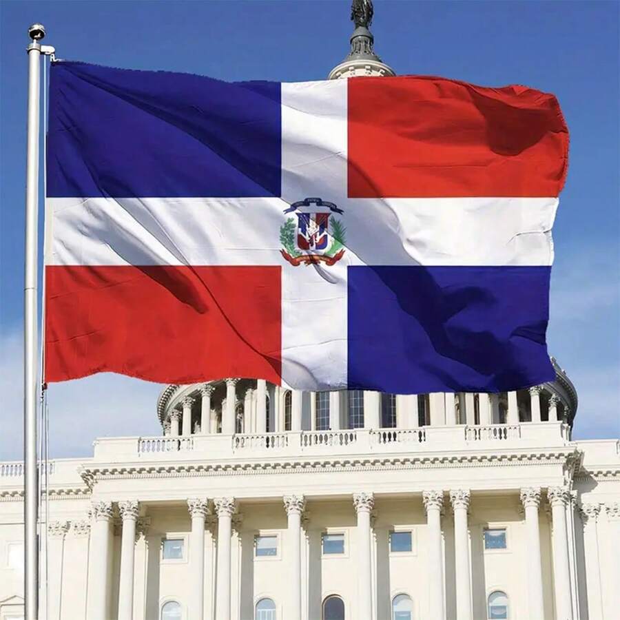 2pcs 90*150cm 3x5fts Dominica National Flags Banner Dominican Republic ...