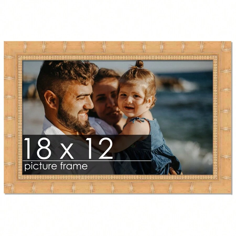 Custompictureframes.Com 18x12 Modern Bamboo Picture Frame UV Acrylic 5 ...