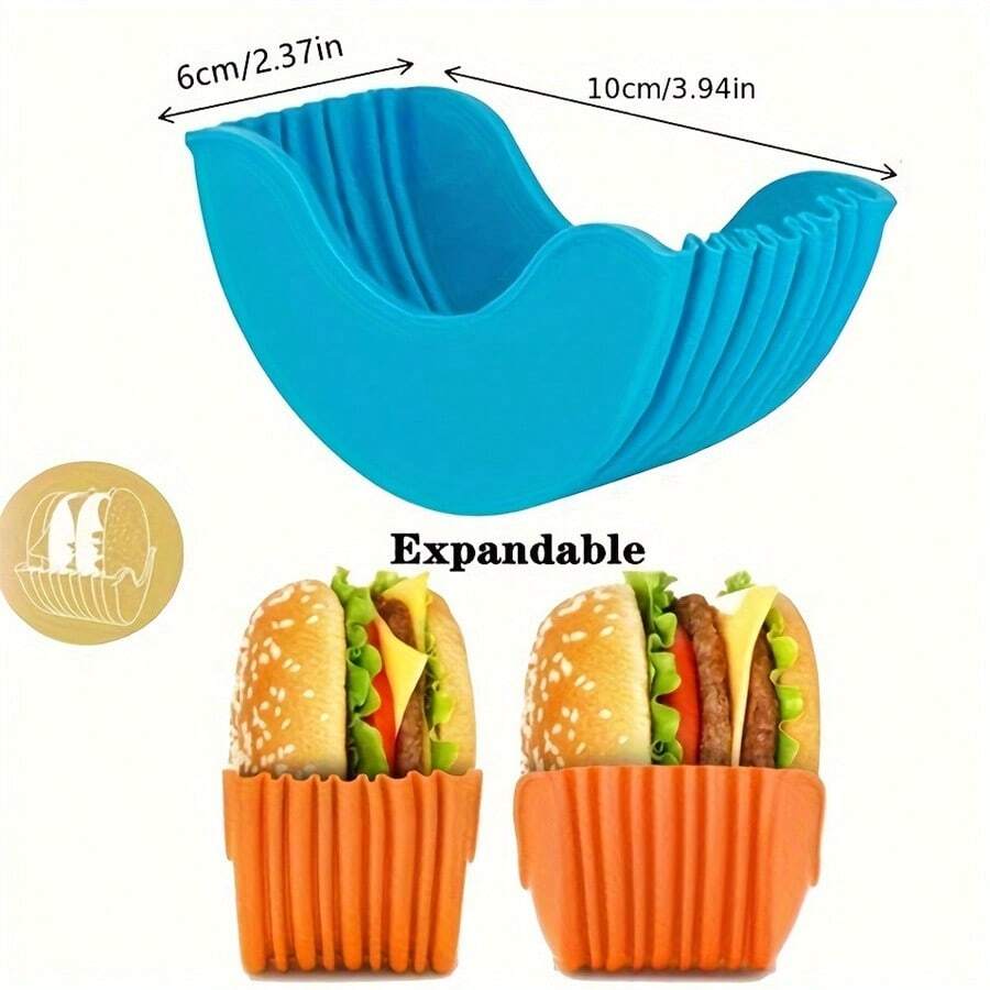 Silicone Burger Holder - Expandable, Non-Slip, Hygienic Sandwich ...