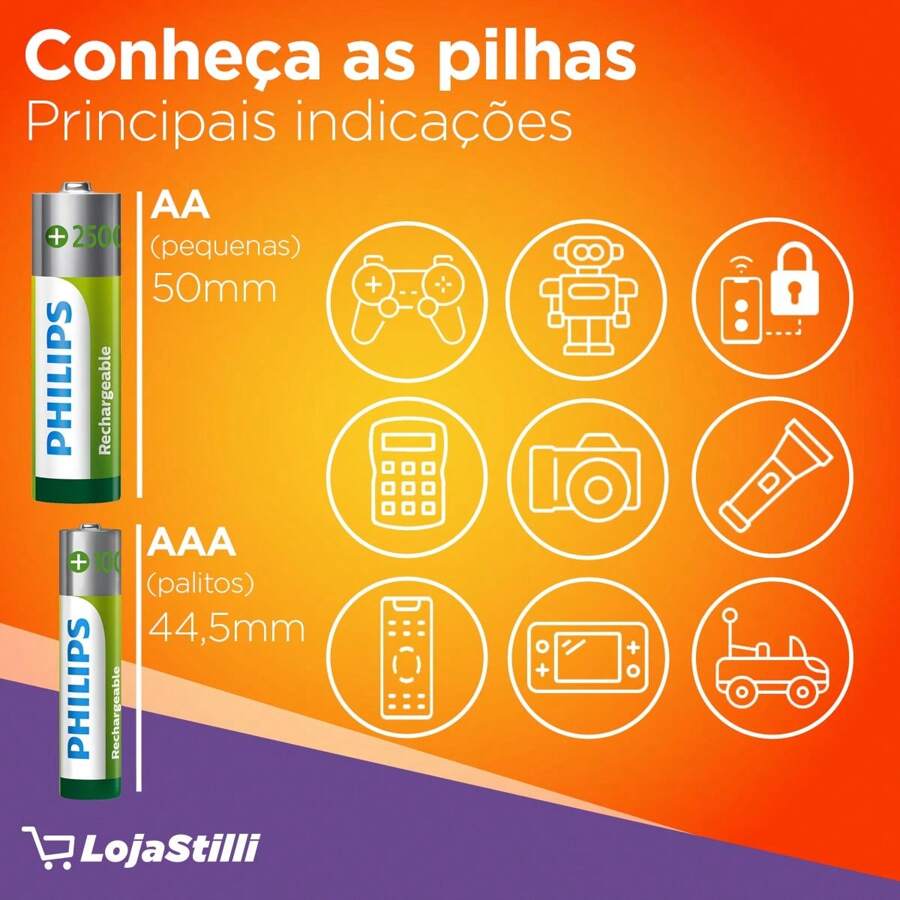 PHILIPS Philips AAA Rechargeable Battery 3A 1000mAh Stick 2 Units ...