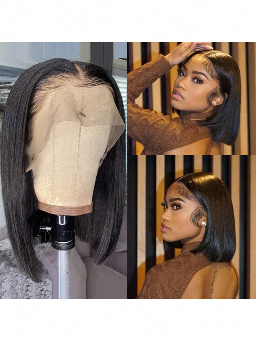 Perruque Bob Remise 16 pouces, Perruque de Dentelle Frontale HD 14 pouces 13x4 en Cheveux ...
