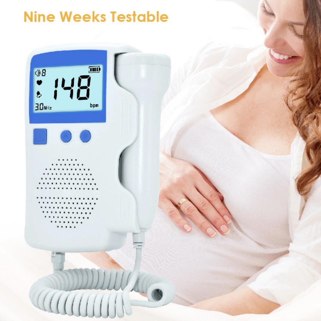 Doppler Fetal Heart Rate Monitor, 3.0mhz Home Maternal Fetal Heart Rate ...