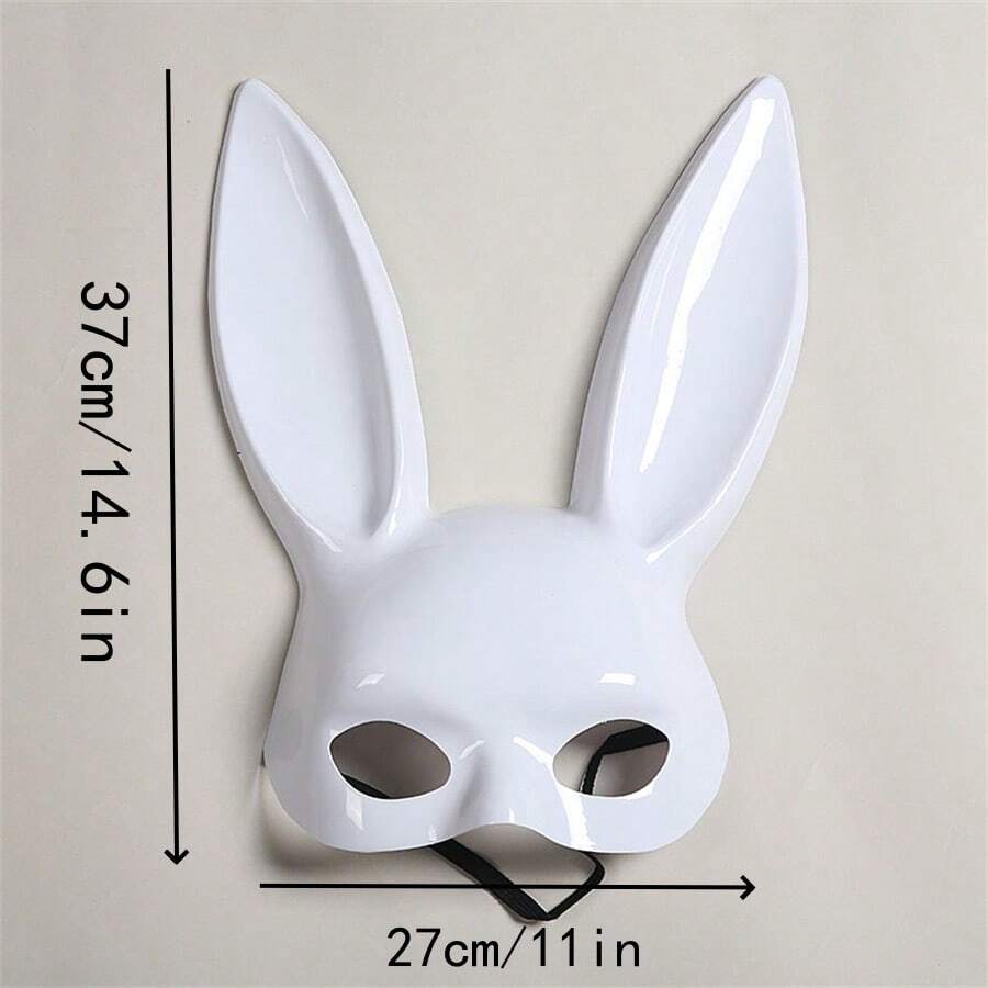 1pc Bunny Face Mask, Masquerade Rabbit Ear Mask, Bunny Mask, Christmas ...