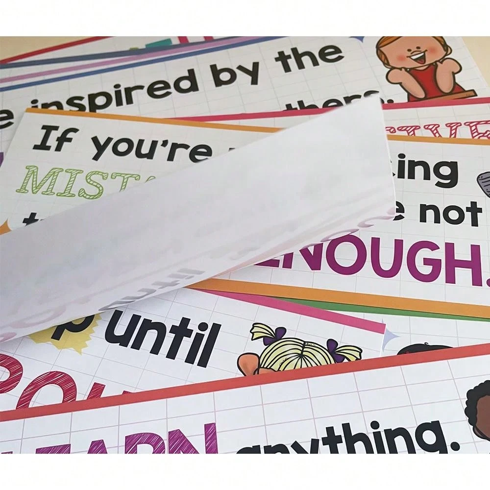 16 Pcs Growth Mindset Classroom Banner/Posters For Decorations ...