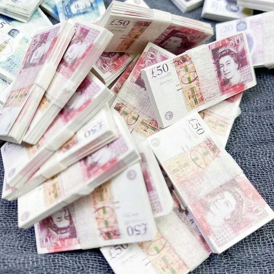 50PCS POUND BANKNOTES, REALISTIC 50 POUND BANKNOTES REPLICA CURRENCY ...