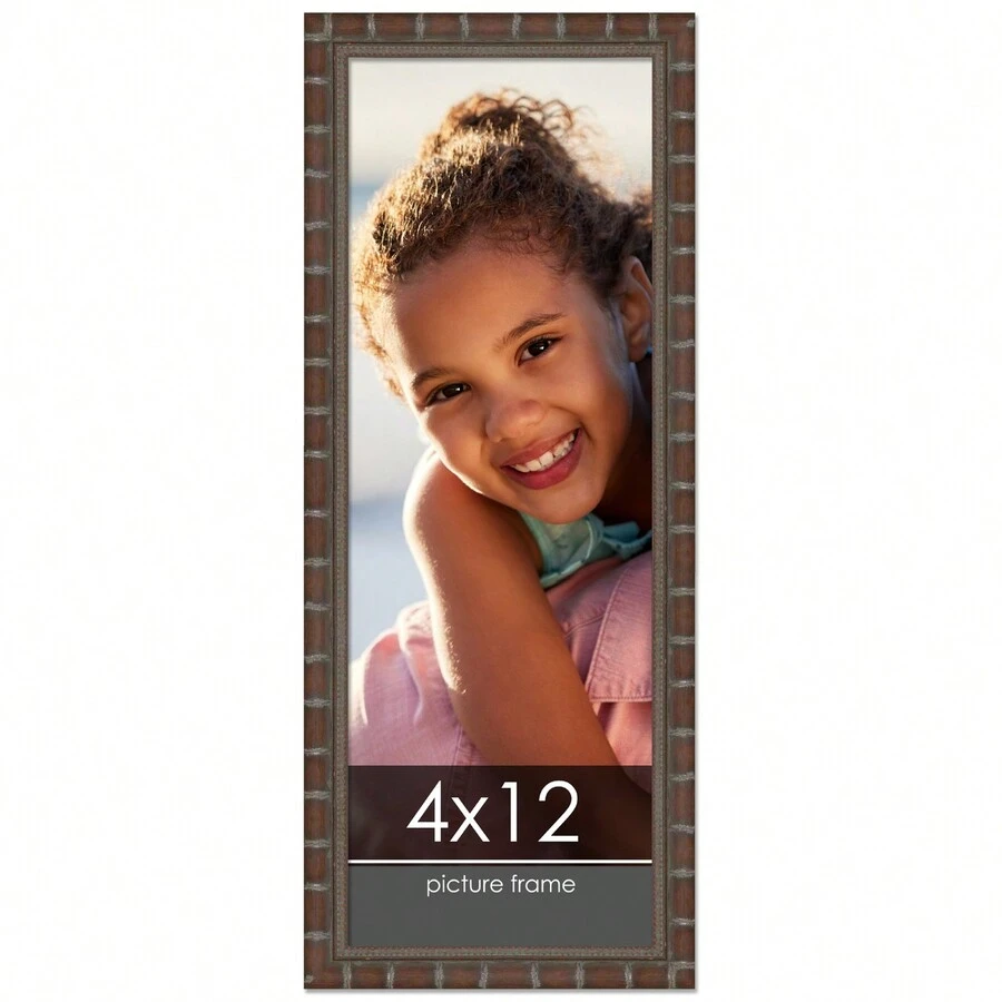 Custompictureframes.Com 4x12 Modern Bamboo Picture Frame UV Acrylic 5 ...
