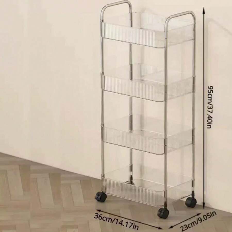 Acrylic Trolley Desk Organizer Multipurpose Auxiliary 3 Tiers Of Tray ...