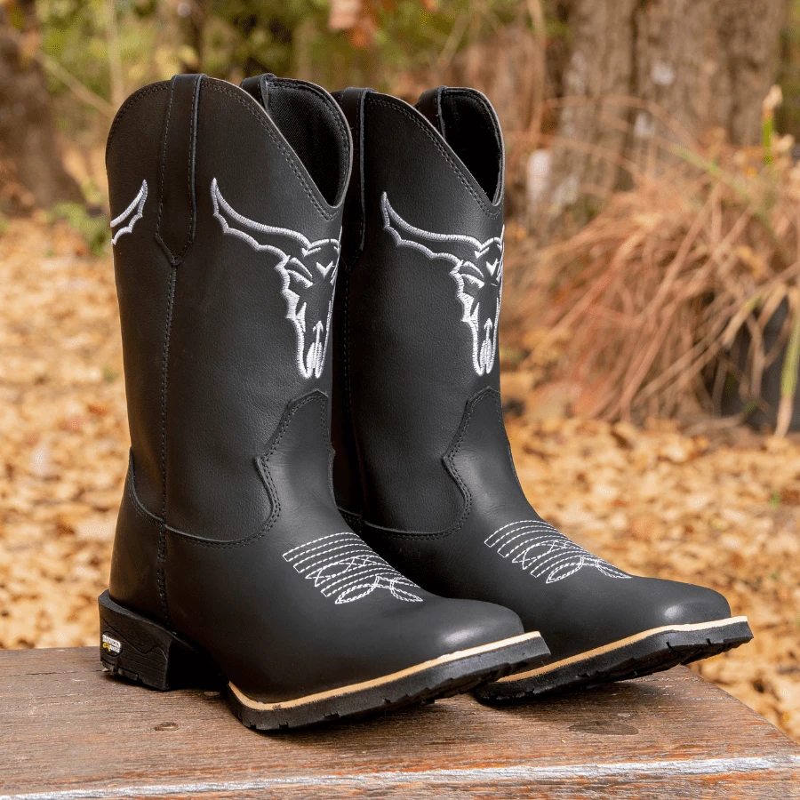 Men's Embroidered Bull Face Country Texan Boot | SHEIN USA