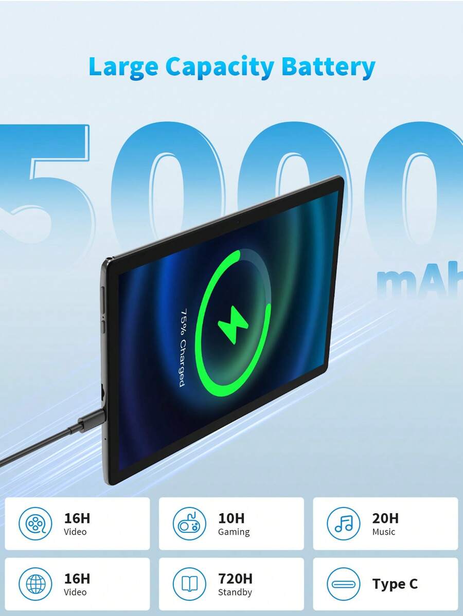 Relndoo Tableta Android 13 de 10 pulgadas de 2024, 3GB de RAM + 64GB de ...