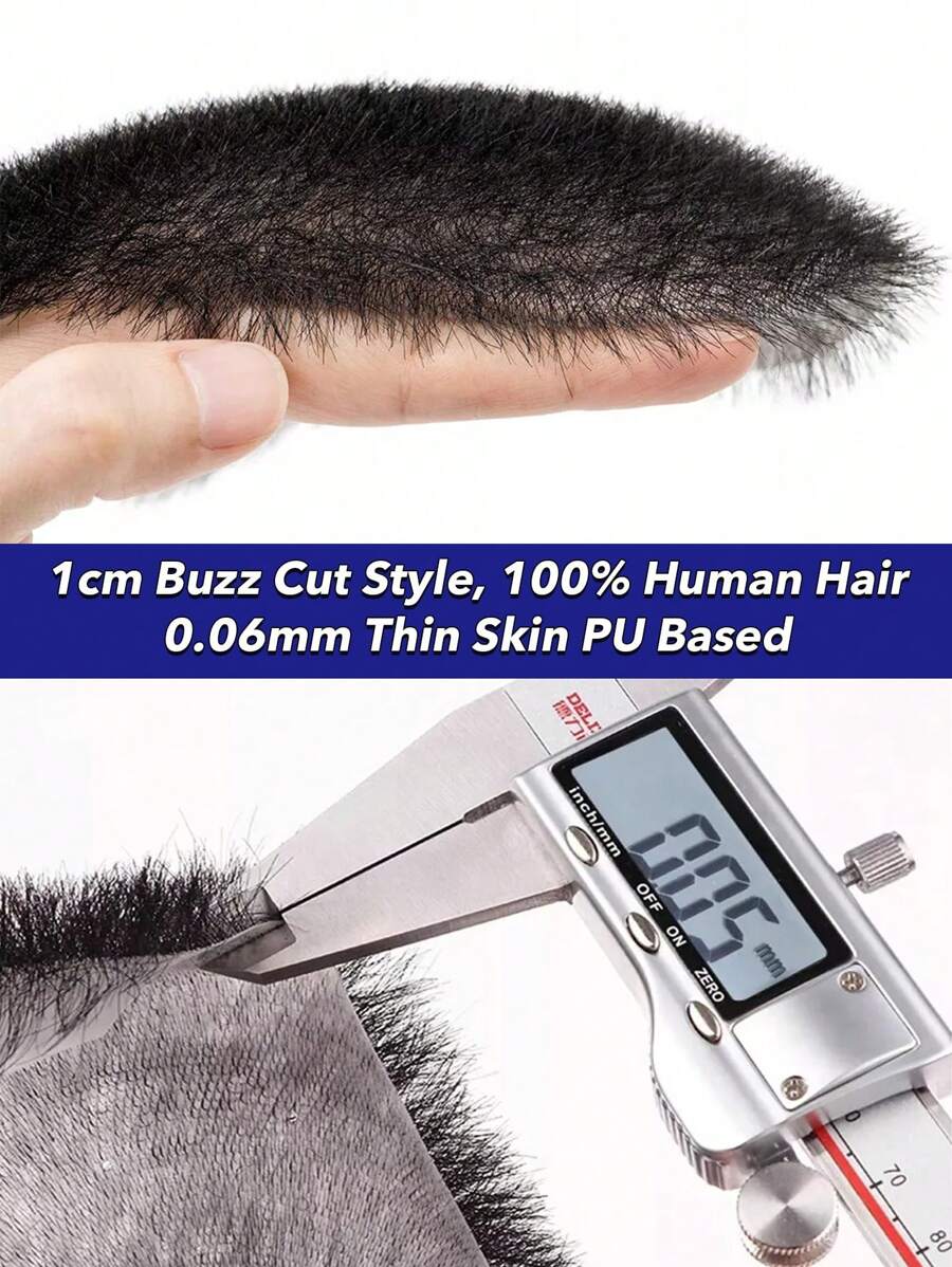 15x20 CM Full PU Thin Skin Hair System Man Toupee, Super Natural ...