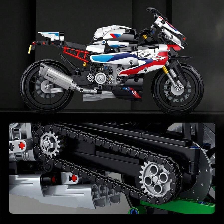 [2 Models] Technical Motorcycle Building Block Models, Vehicles City ...