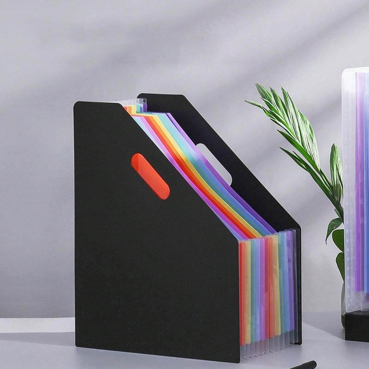 13-Pocket Accordion File Folder With Slanted Flap, Expandable For A4 Size, Large Capacity ...