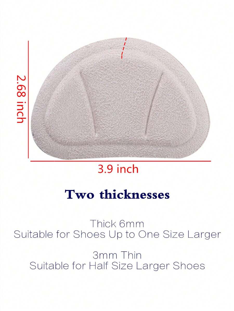 2 Pairs Faux Wool Heel Grips, Shoe Inserts For Athletic & Casual Shoes ...
