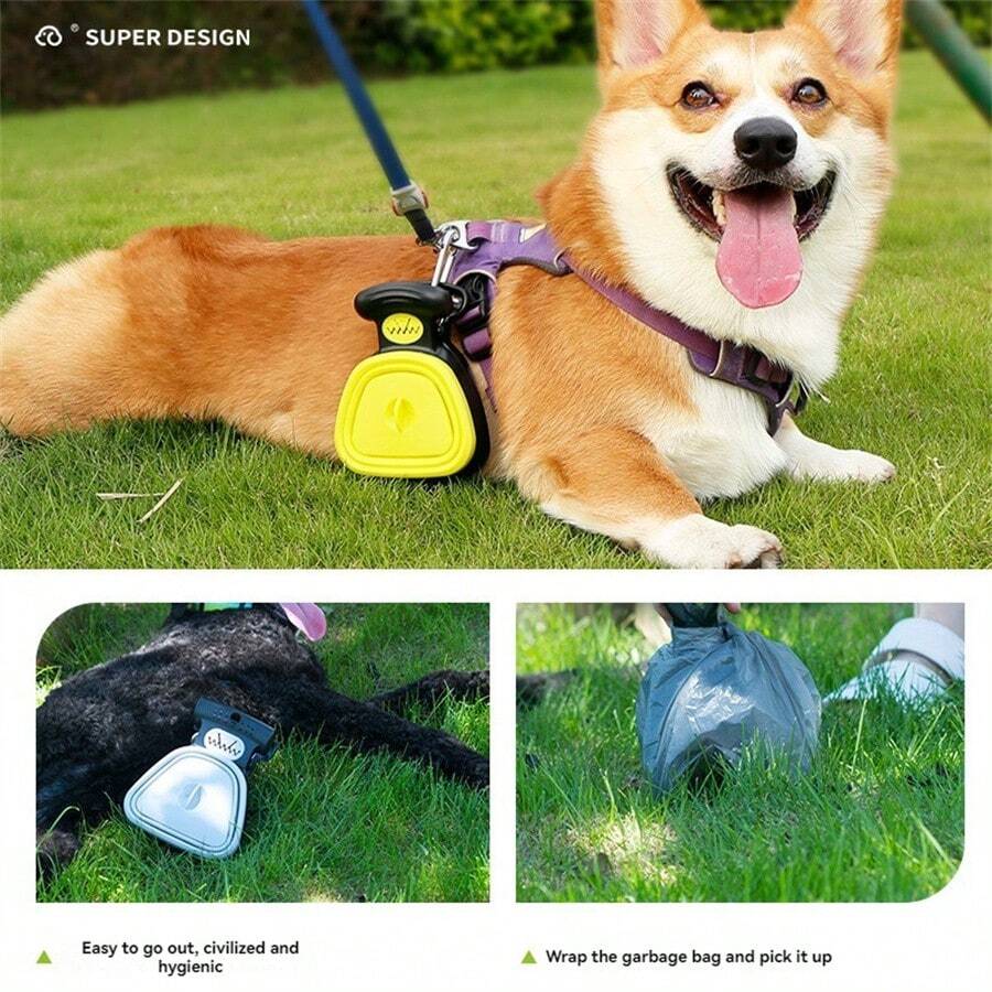 Portable Foldable Dog Poop Scoop Shovel Pickup Tool With Waste Bag ...