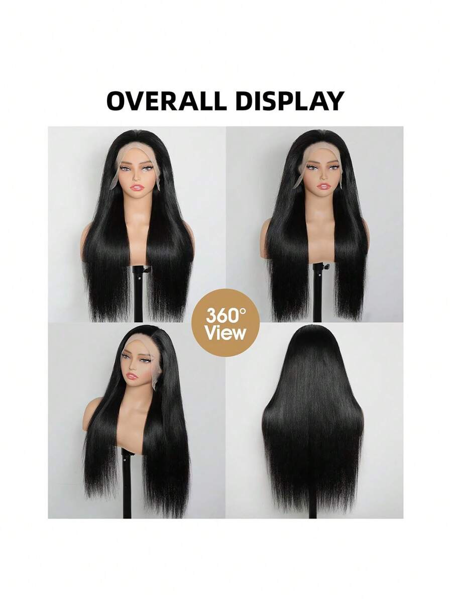 36inch Glueless Human Hair Wig Straight Frontal Lave Wigs Human Hair ...