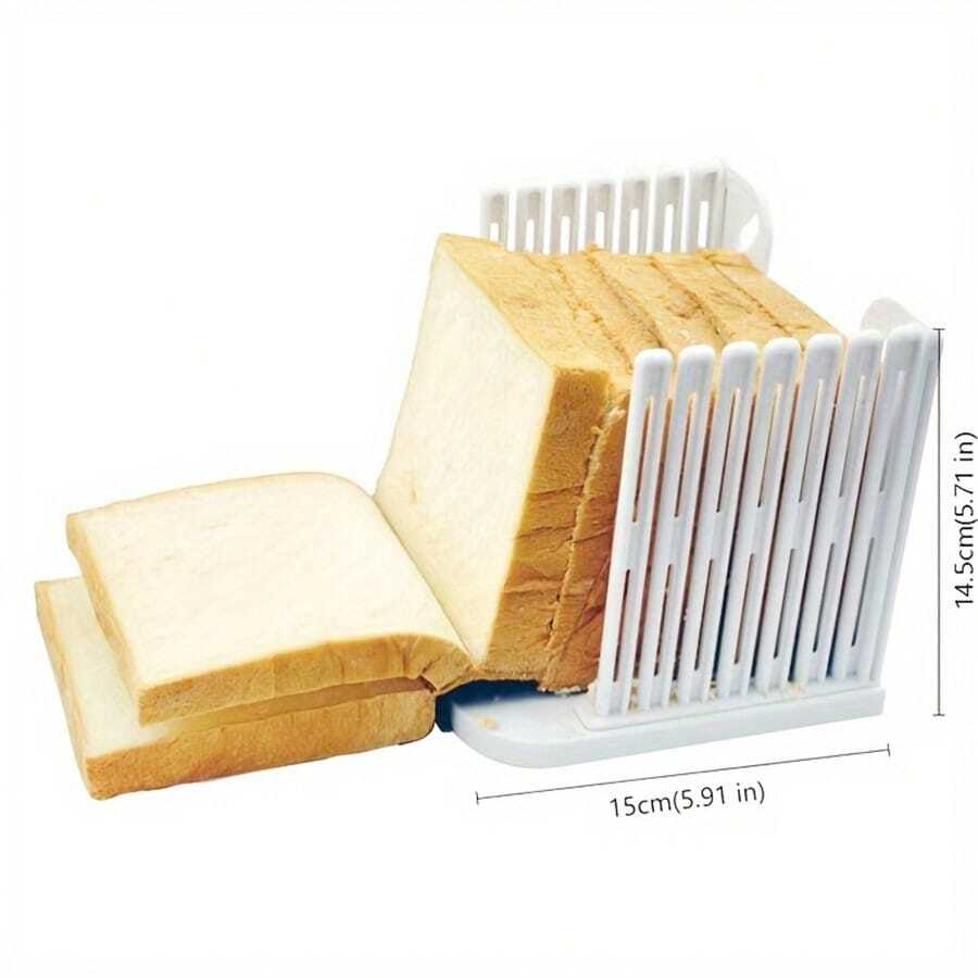 Adjustable Bread Slicer, Home Kitchen Toast Cutting Guide, White ...
