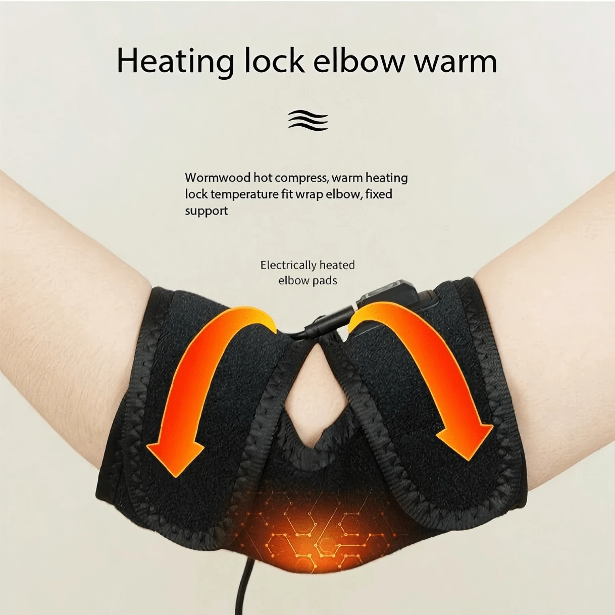 Electric Heating Elbow Brace, Cross-Border Healthcare Supports, Joint Warmer, Self-Heating, 3 ...
