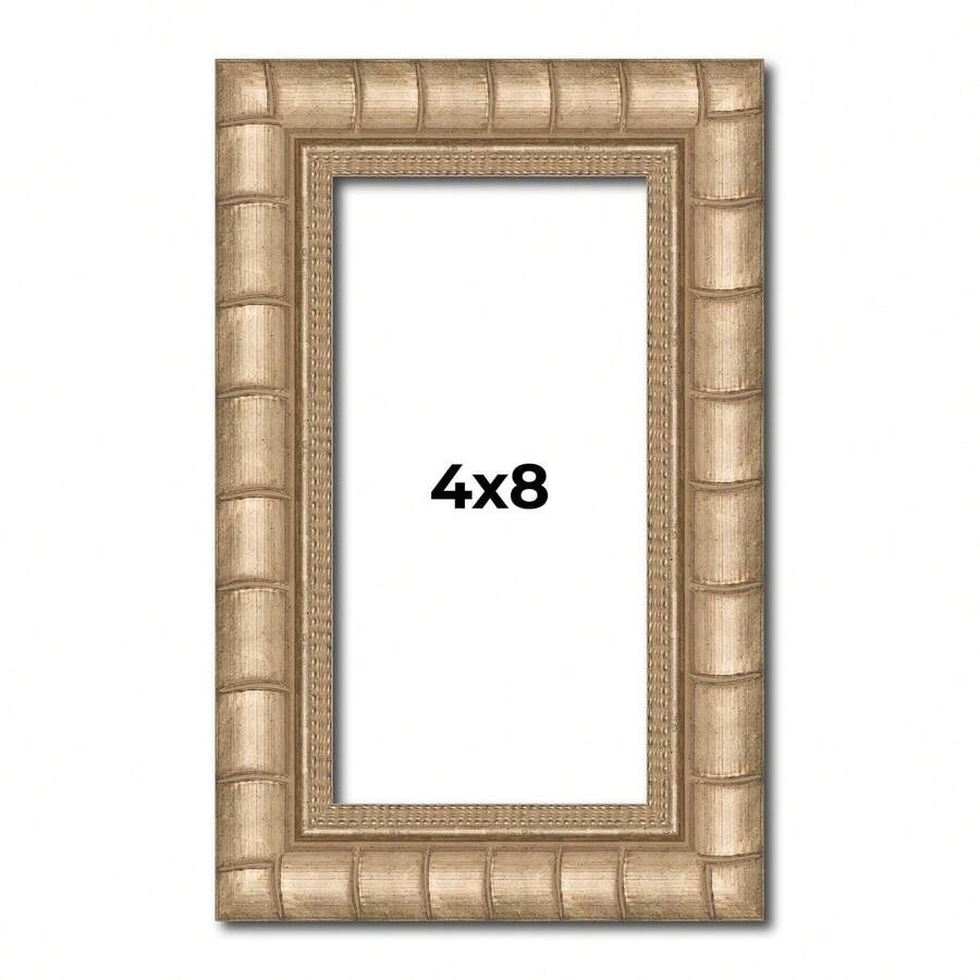 Custompictureframes.Com 4x8 Modern Bamboo Picture Frame UV Acrylic 5 ...