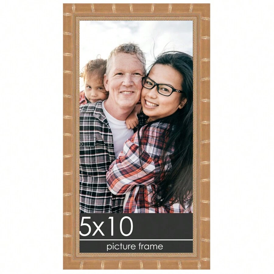 Custompictureframes.Com 5x10 Modern Bamboo Picture Frame UV Acrylic 5 ...