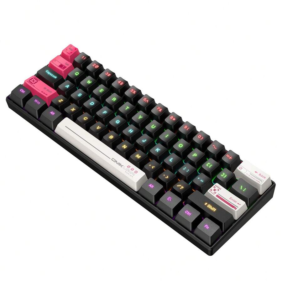 ONIKUMA G55 Black RGB Light Effect Wired Gaming Keyboard Gaming Office ...