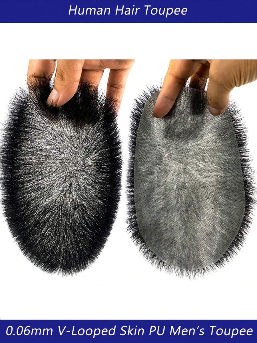 15x20 CM Full PU Thin Skin Hair System Man Toupee, Super Natural ...