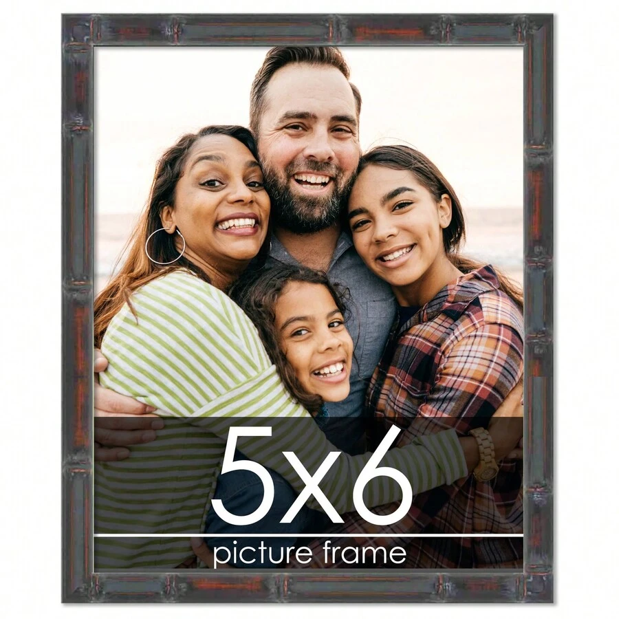 Custompictureframes.Com 5x6 Thin Bamboo Picture Frame UV Acrylic 2 ...