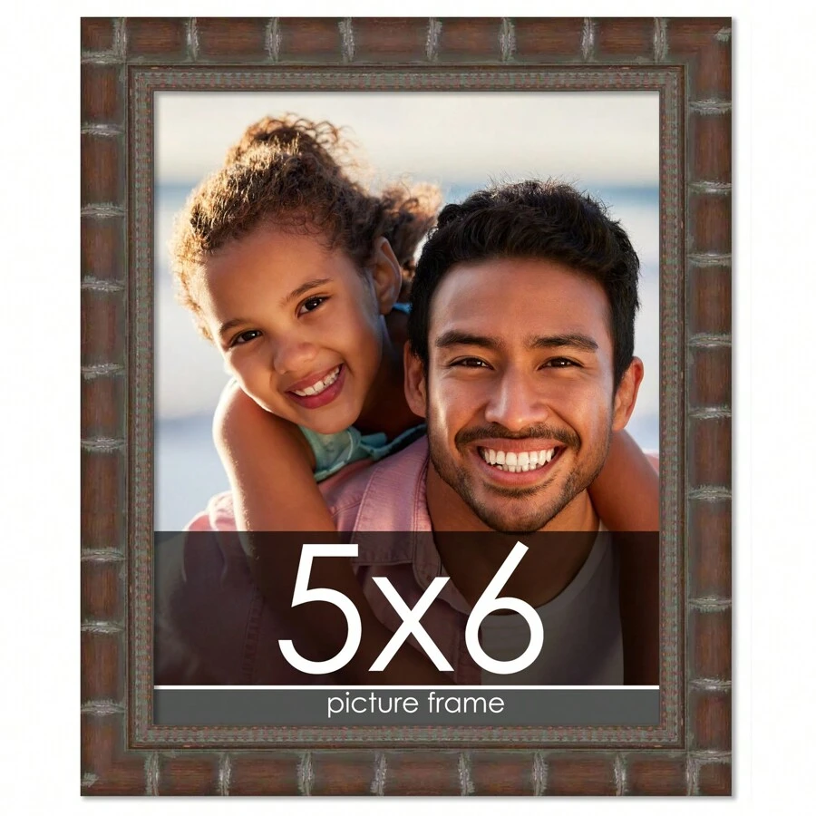 Custompictureframes.Com 5x6 Modern Bamboo Picture Frame UV Acrylic 5 ...