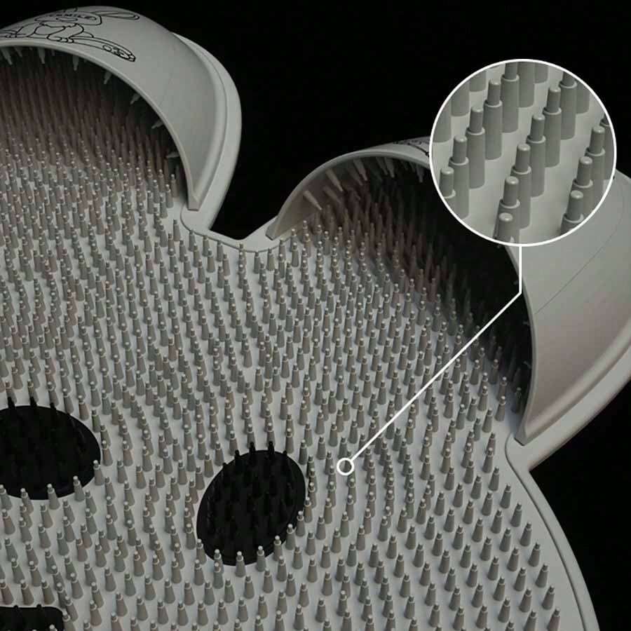 Silicone Massaging Foot Mat, Anti-Slip Shower Bath Mat, Back Scrubber ...