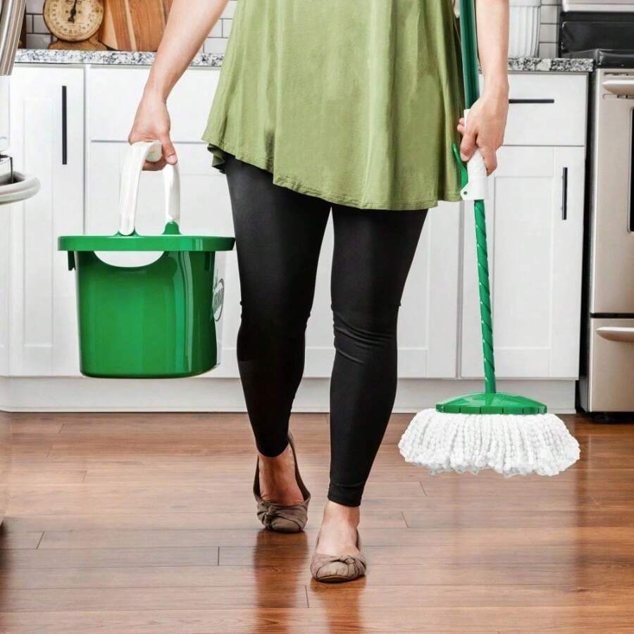 Libman Spin Mop And Bucket, All In One Kit With Premium Microfiber Mop ...