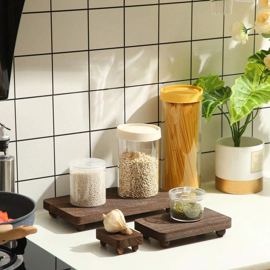 3 Pcs Wooden Risers For Display Wood Pedestal Stand Wooden Risers For ...