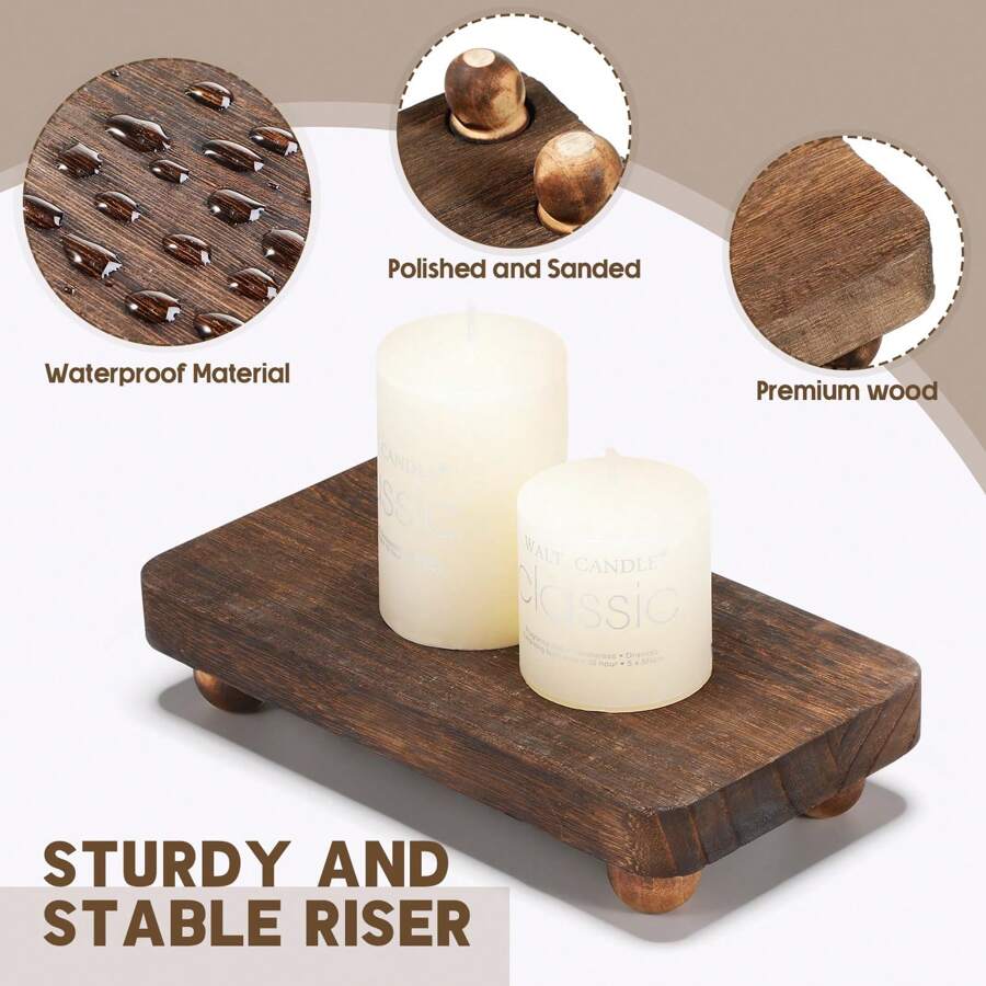 3 Pcs Wooden Risers For Display Wood Pedestal Stand Wooden Risers For ...