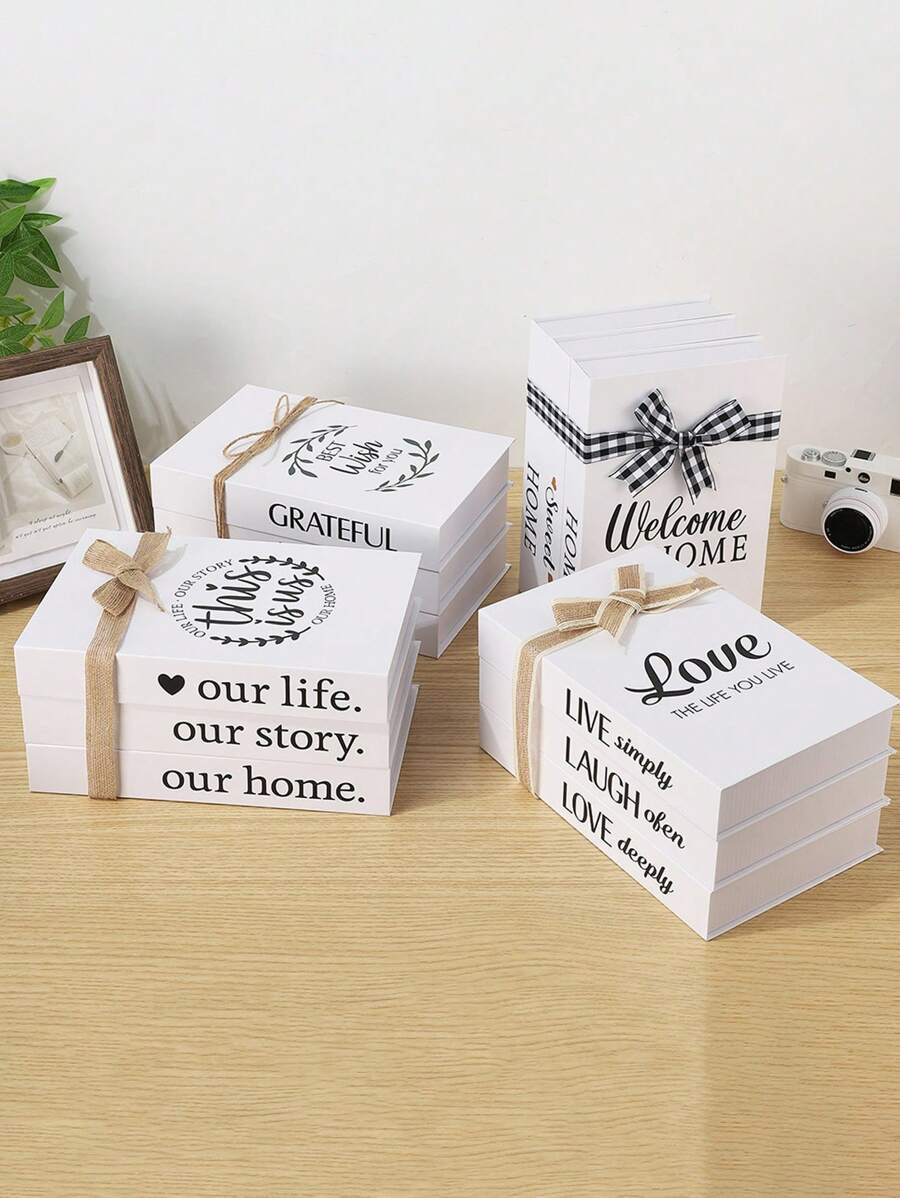 1/3pcs Fashion Imitation Book Decor, Luxury Decorative Books, Simple ...