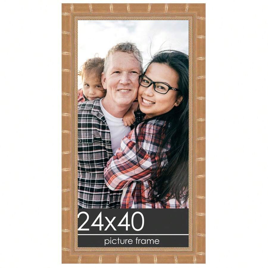 Custompictureframes.Com 24x40 Modern Bamboo Picture Frame UV Acrylic 5 ...