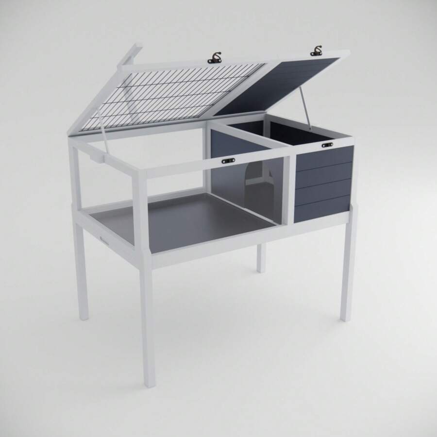 FKZNPJ 39.5"Wood Tortoise House Indoor Turtle Habitat Reptile Cage For ...