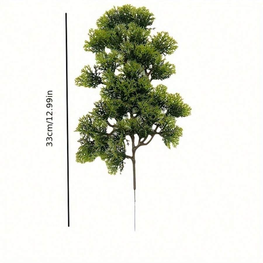 5pcs 3D Artificial Juniper Tree Plants, Plastic Landscape Scenery ...