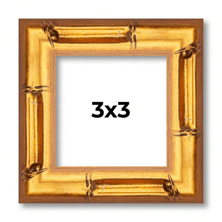 Custompictureframes.Com 3x3 Bamboo Picture Frame UV Acrylic 4 Finishes ...