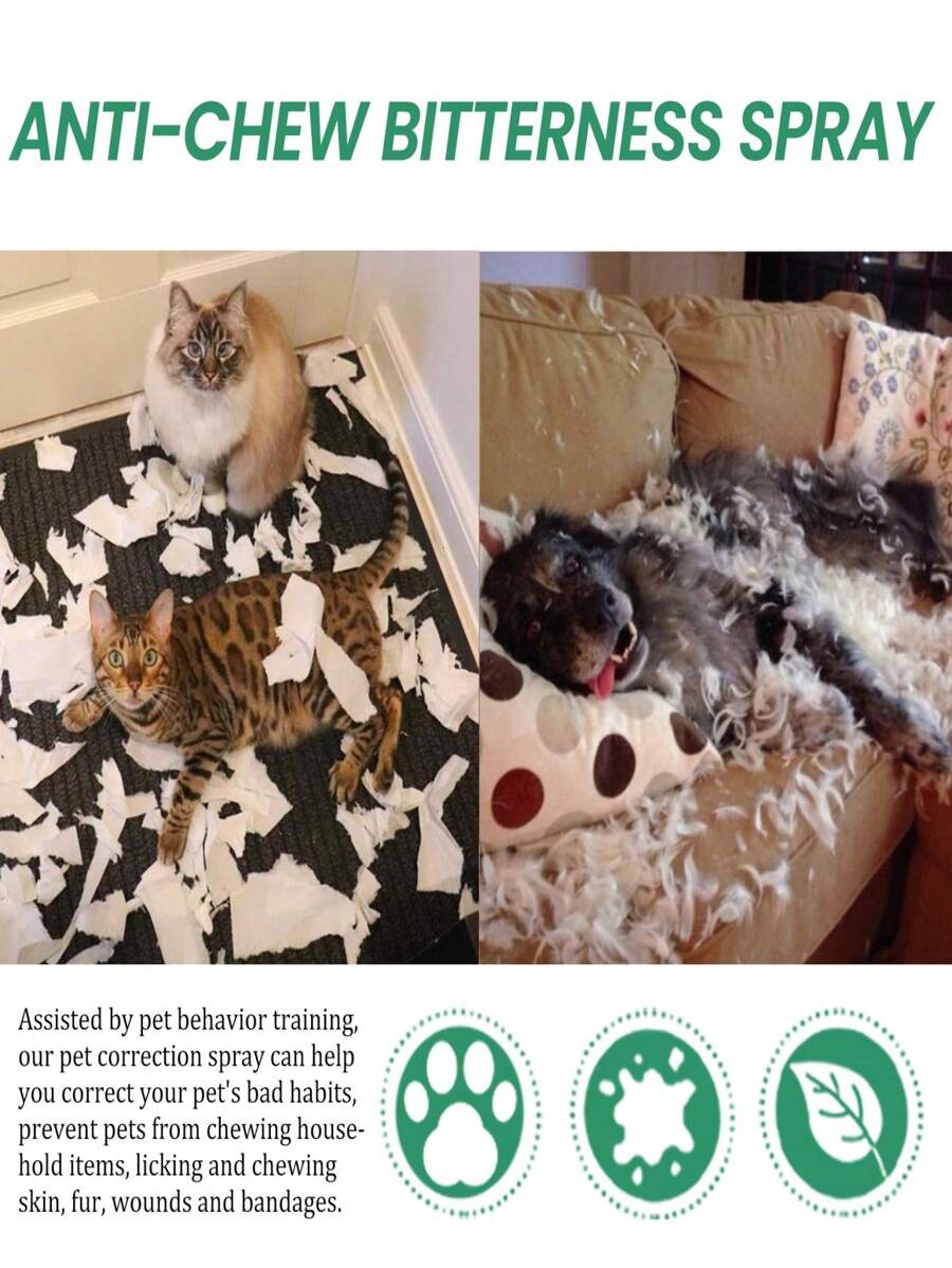 Pet Anti-Chewing Behavior Correction Spray To Prevent Biting, Chewing ... Pet Anti-Chewing Behavior Correction Spray To Prevent Biting, Chewing ...