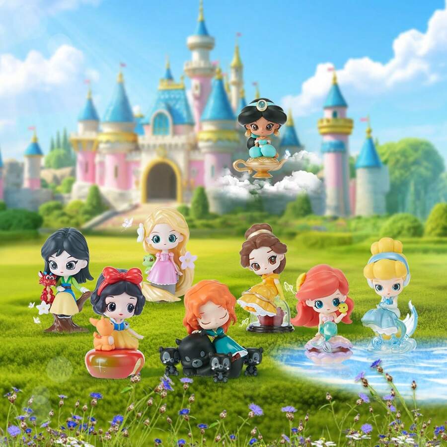 Miniso Miniso Disney Princess Fairy Tale Town Surprise Blind Box Random Style, Home Decoration ...