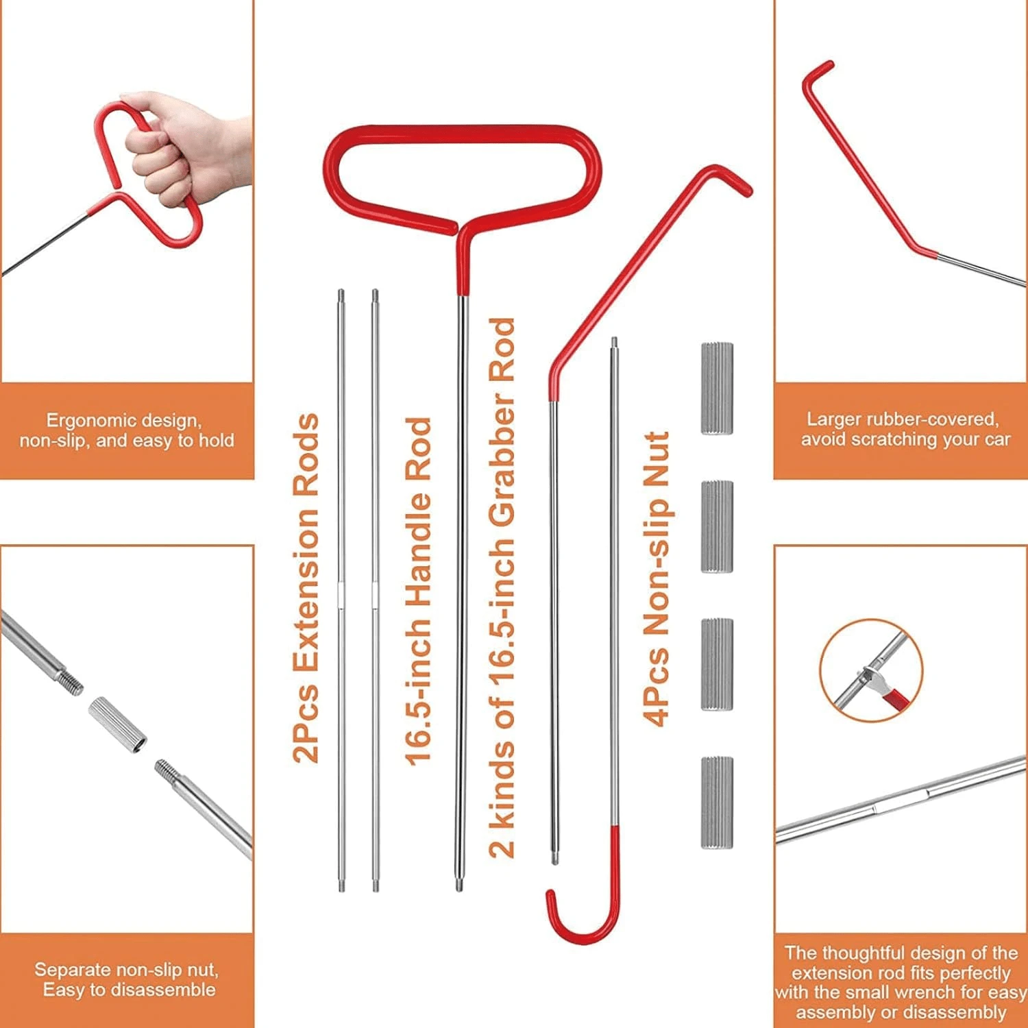 Stainless Steel Long Distance Hook Tool Automotive Emergency Door ...