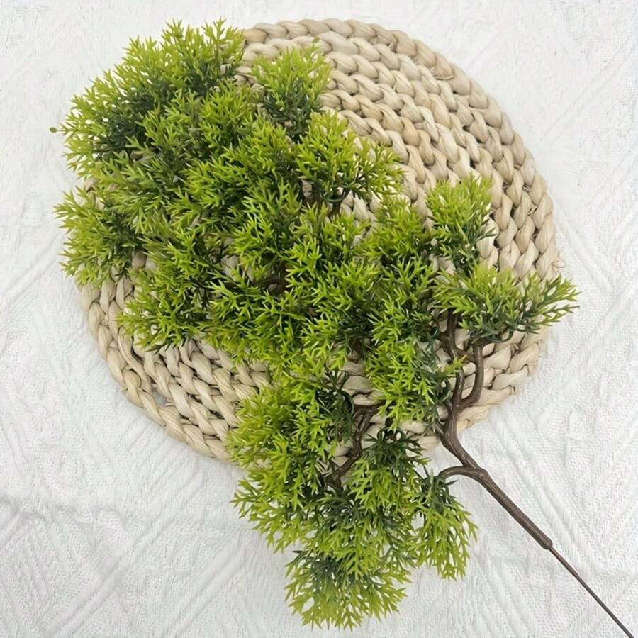 5pcs 3D Artificial Juniper Tree Plants, Plastic Landscape Scenery ...