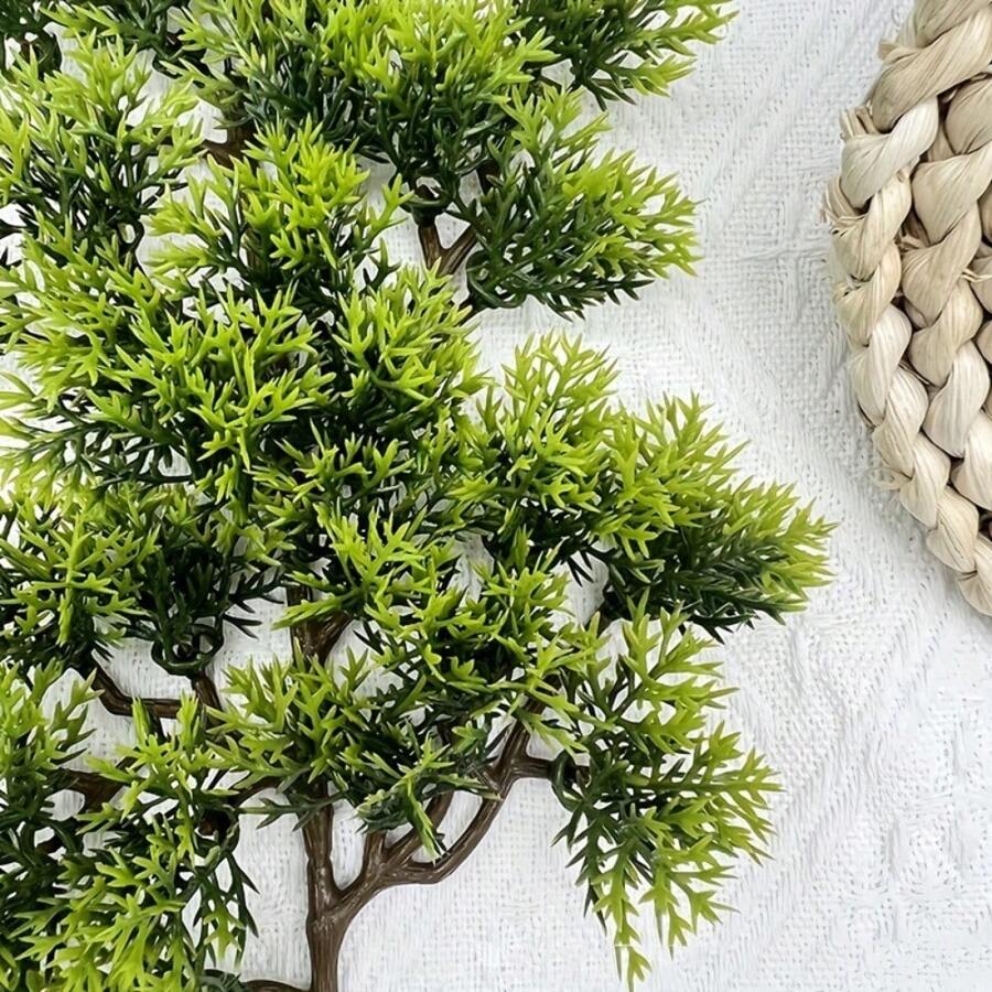 5pcs 3D Artificial Juniper Tree Plants, Plastic Landscape Scenery ...