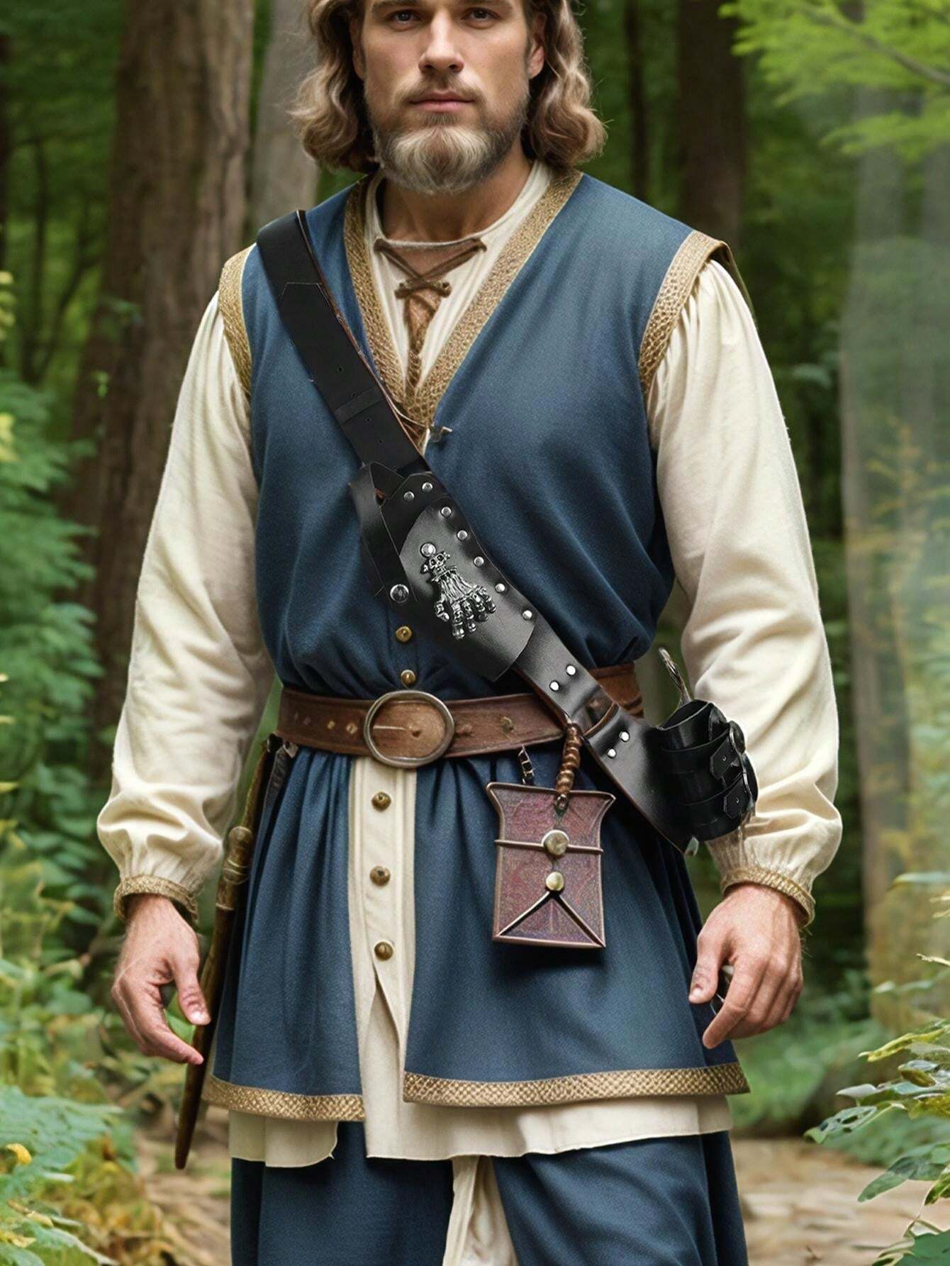 Viking Back Scabbard, Medieval Leather Sword Frog Vintage Shoulder Belt ...