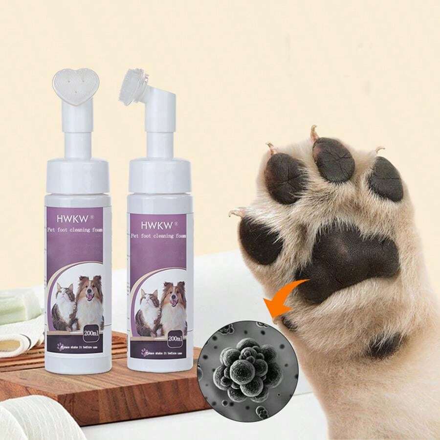 Soluzione di pulizia senza acqua per animali domestici, con spazzola in ...