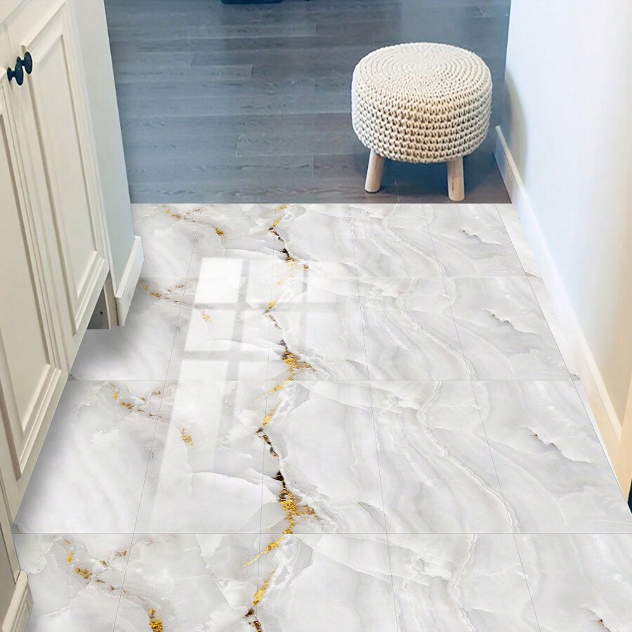 10pcs Marble Pattern Self-Adhesive PVC Wall Stickers, Suitable For ...