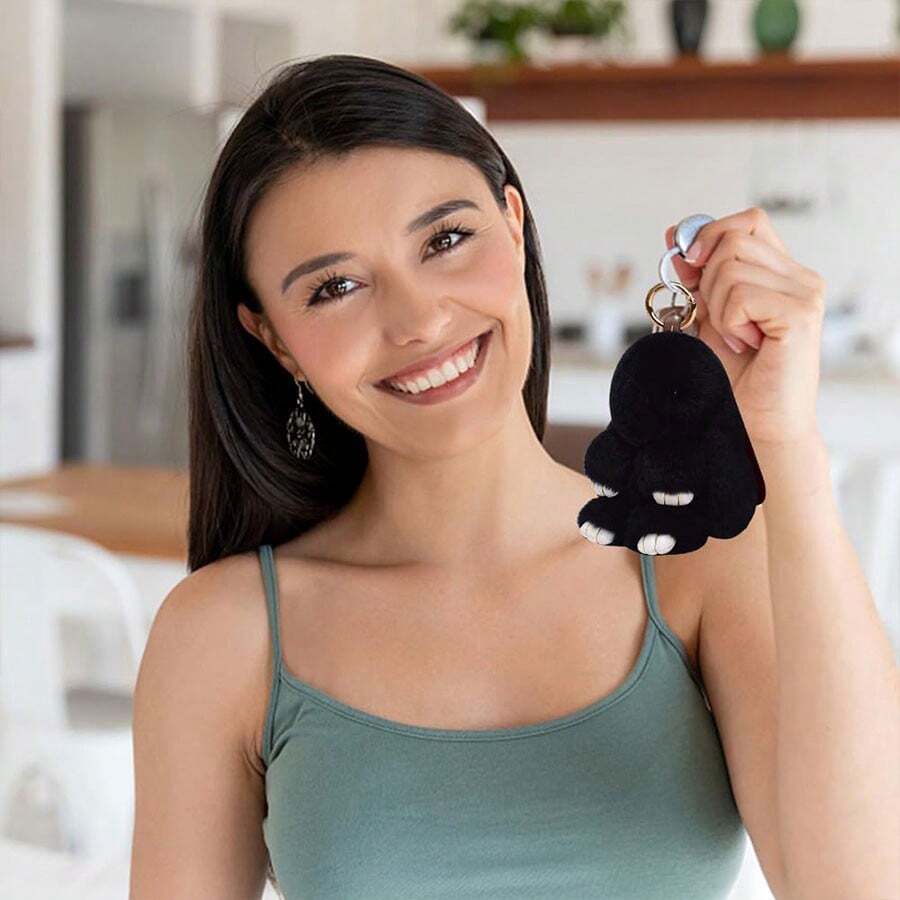 Plush Rabbit Key Chain, Soft Plush Mini Rabbit, Plush Rabbit Key Ring ...