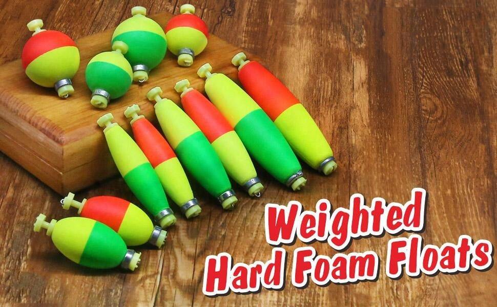 Weighted-Bobbers-For-Fishing-Floats-Bouy Slip Bobber Fishing Corks Kit ...
