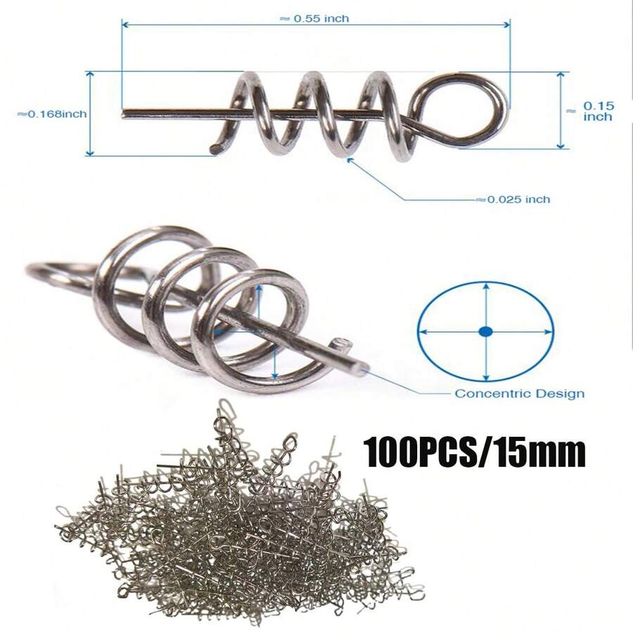 Soft Lure Bait Spring Twist Lock Outdoor Fishing Crank Hook Centering ...